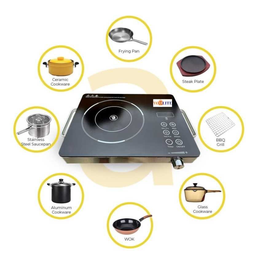 Premium Induction Stove Compatible For All Utensils - Techshoping - Buy ...