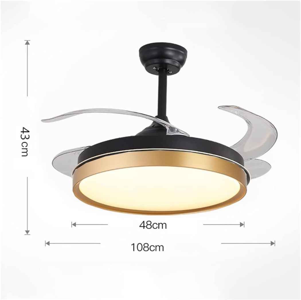 Ceiling Fan with Remote Control 4 Retractable ABS Blades - Techshoping ...